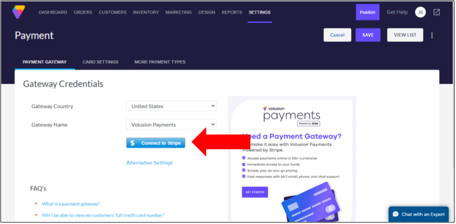 Volusion Payments Powered By Stripe